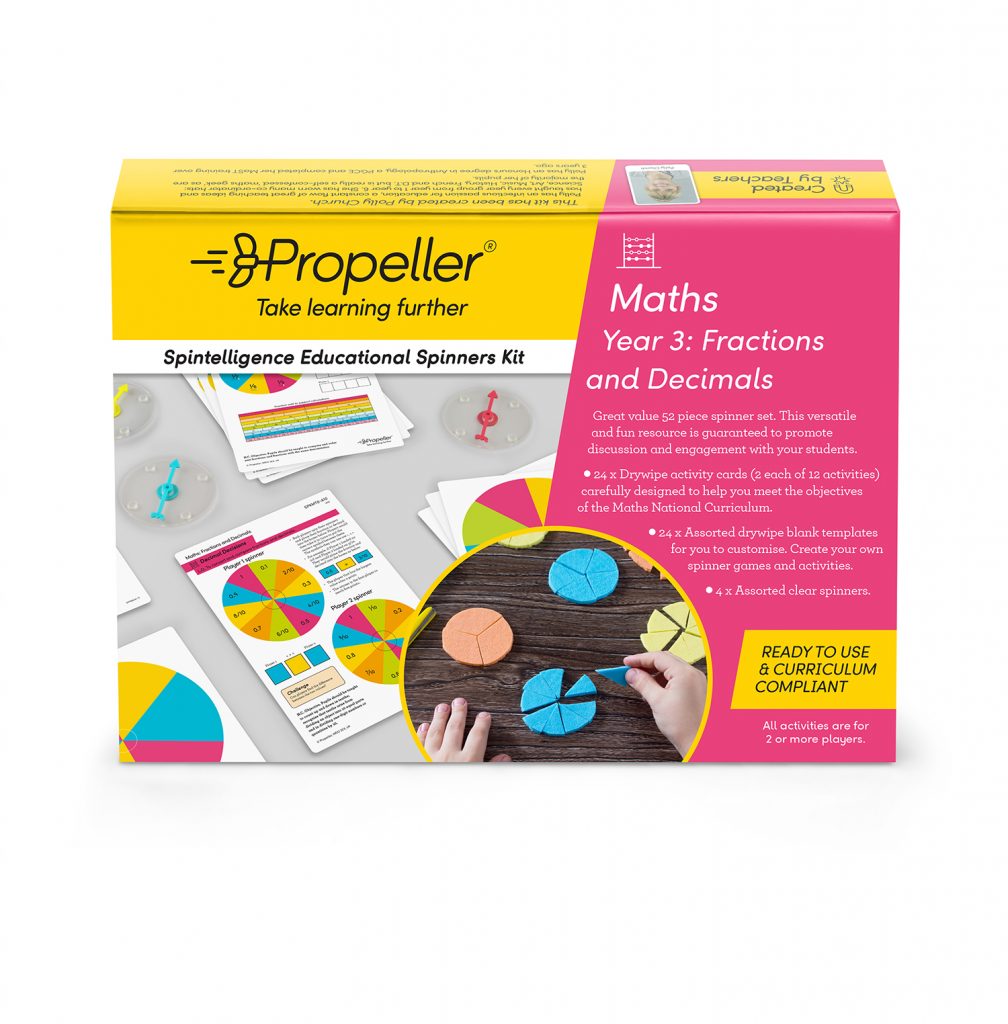 Year 3 - Fractions and Decimals Spinner Kit - Propeller Education